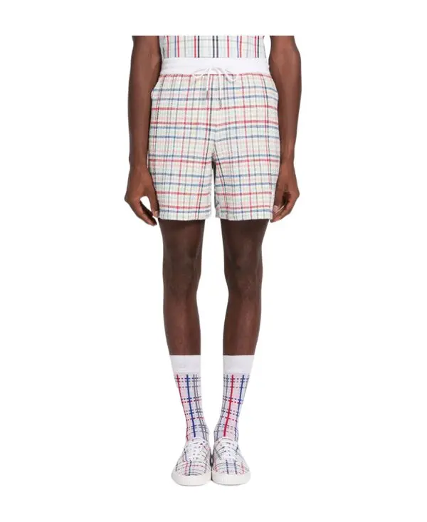 Thom Browne Gingham Check Tweed Shorts