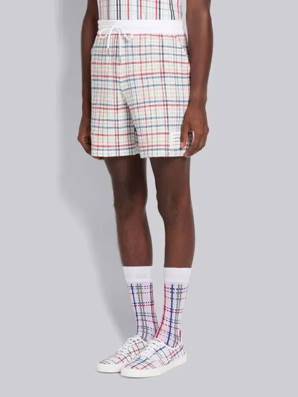 Thom Browne Gingham Check Tweed Shorts