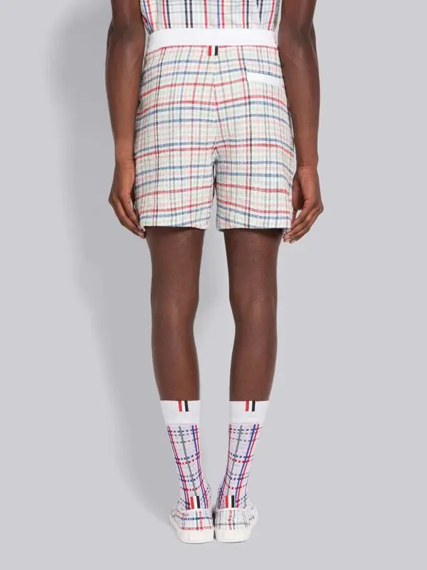 Thom Browne Gingham Check Tweed Shorts