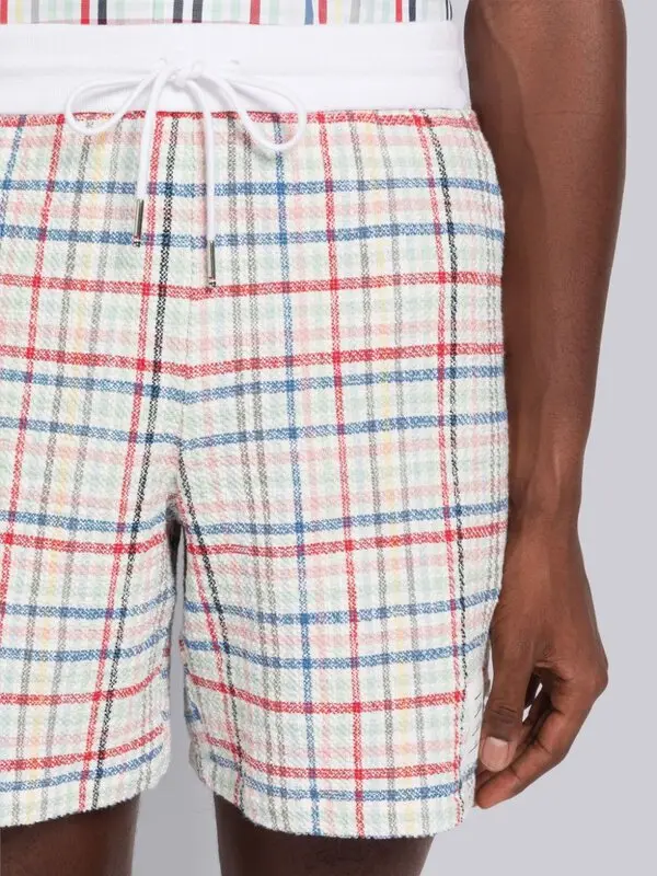 Thom Browne Gingham Check Tweed Shorts