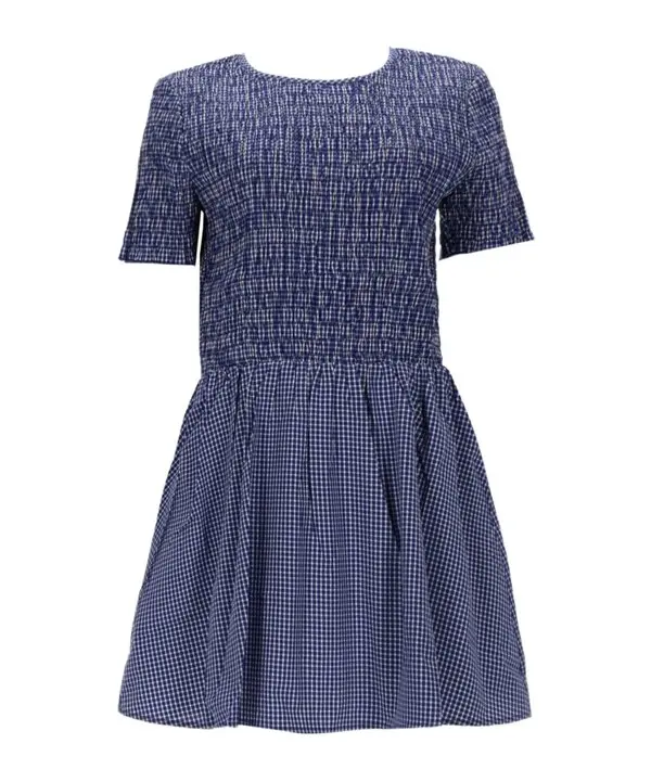 Baum Und Pferdgarten Smocked Check Mini Dress