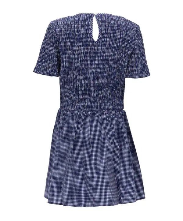 Baum Und Pferdgarten Smocked Check Mini Dress
