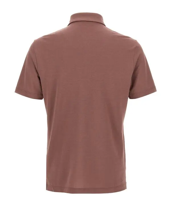 ZANONE Short-sleeved Polo Shirt - Brown