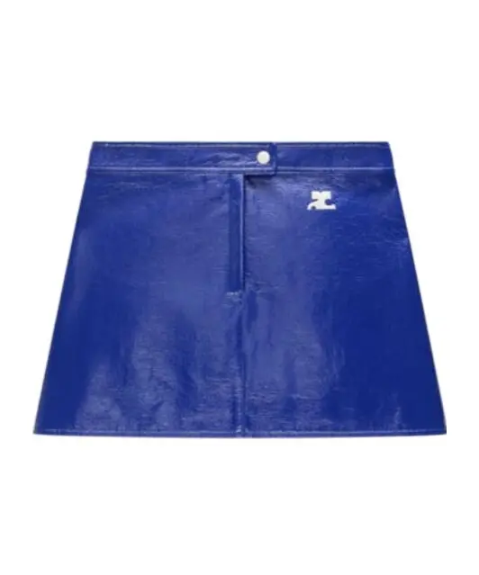 COURREGES Courrèges Redition Vinyl Mini Skirt - Blue