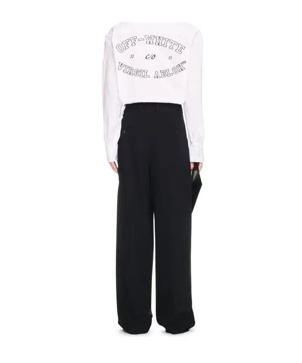 Off-White Dart Detailed Wide-leg Trousers