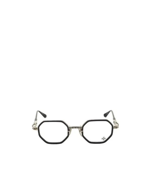 Chrome Hearts Full Frame Eyeglasses With Engraved Logo Detail - Black