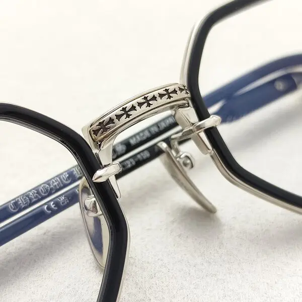 Chrome Hearts Full Frame Eyeglasses With Engraved Logo Detail - Black