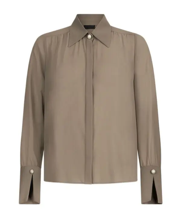 Liu Jo Sheer Embellished Button-up Shirt - Brown