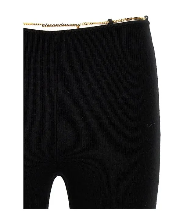 Alexander Wang Ribbed Bootcut Pants With Belt Detail