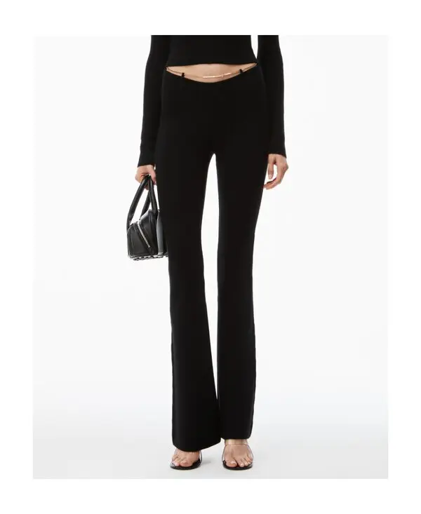 Alexander Wang Ribbed Bootcut Pants With Belt Detail