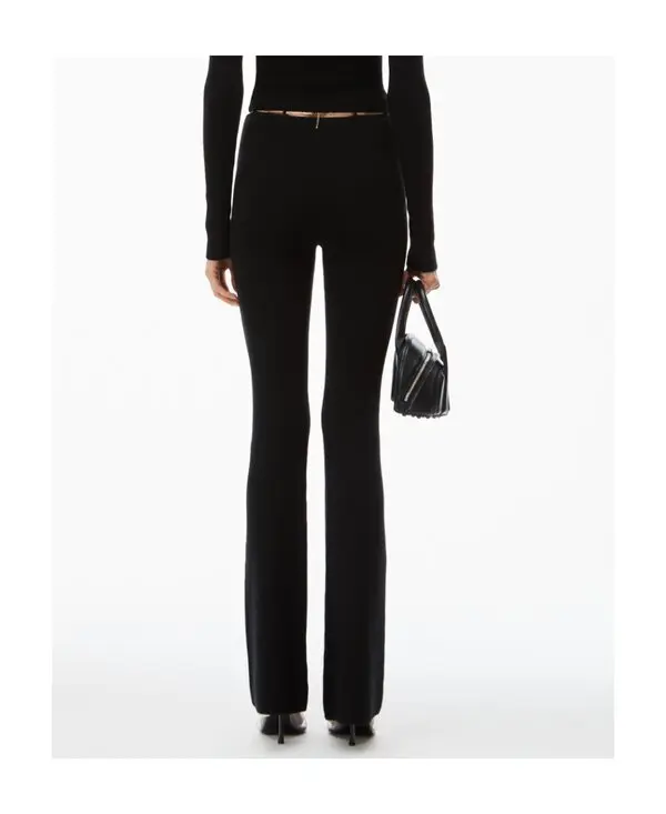 Alexander Wang Ribbed Bootcut Pants With Belt Detail