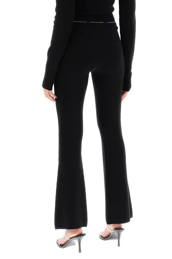 Alexander Wang Ribbed Bootcut Pants With Belt Detail
