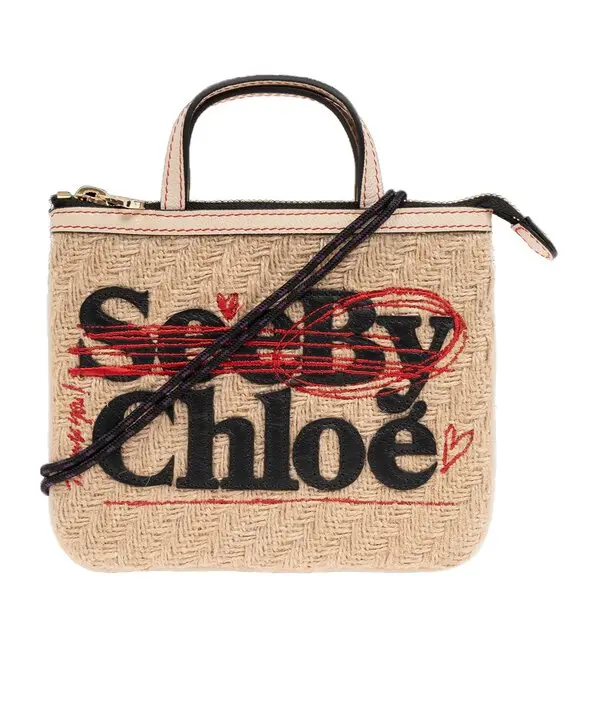 See By Chloé Small Embroidered Logo Shoulder Bag