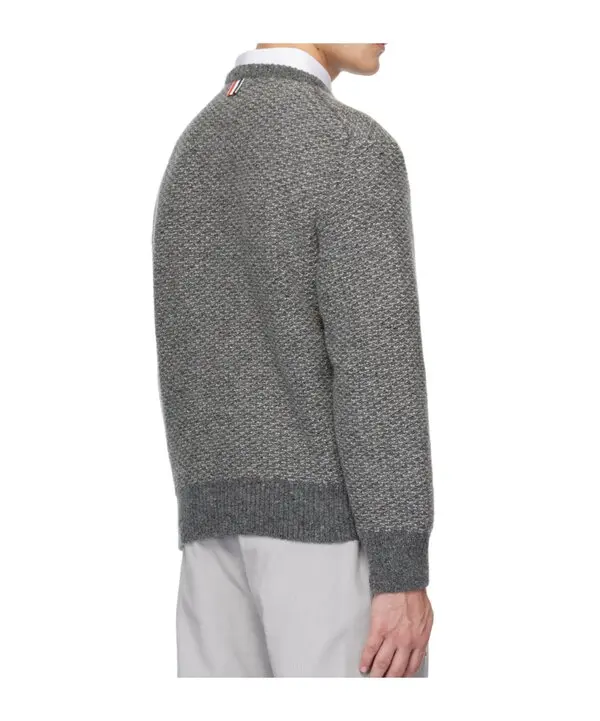 Thom Browne 4-bar Textured Knit Sweater