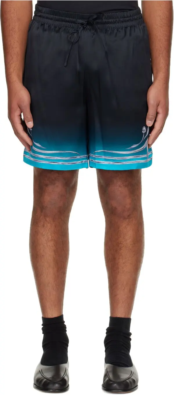 Casablanca Mushroom-print Shorts - Black