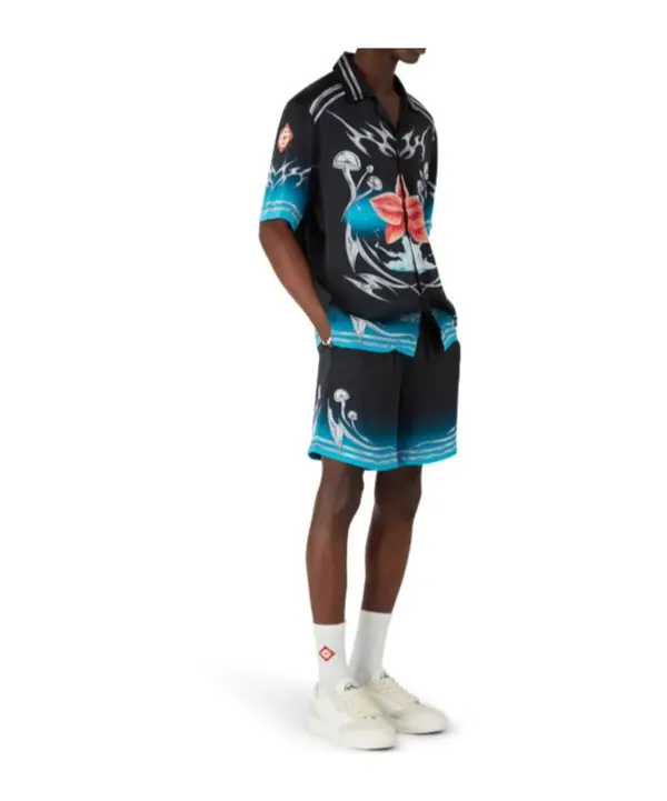 Casablanca Mushroom-print Shorts - Black