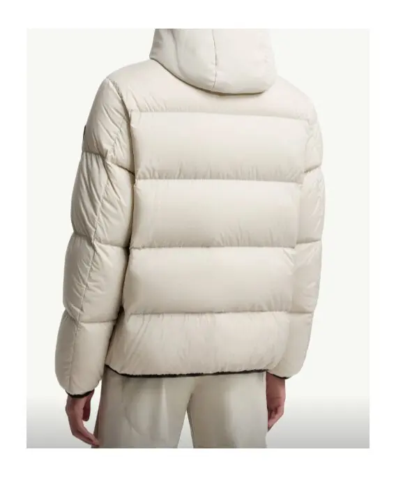 Moncler Forez Hooded Short Down Jacket - Stone Gray