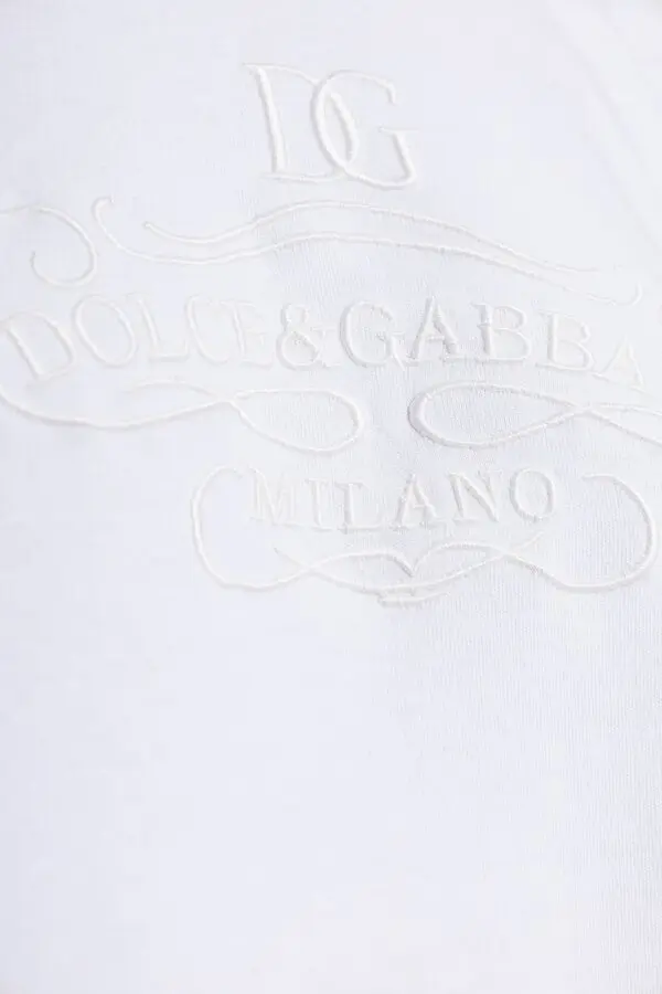 Dolce & Gabbana Logo Embroidered Crewneck T-shirt