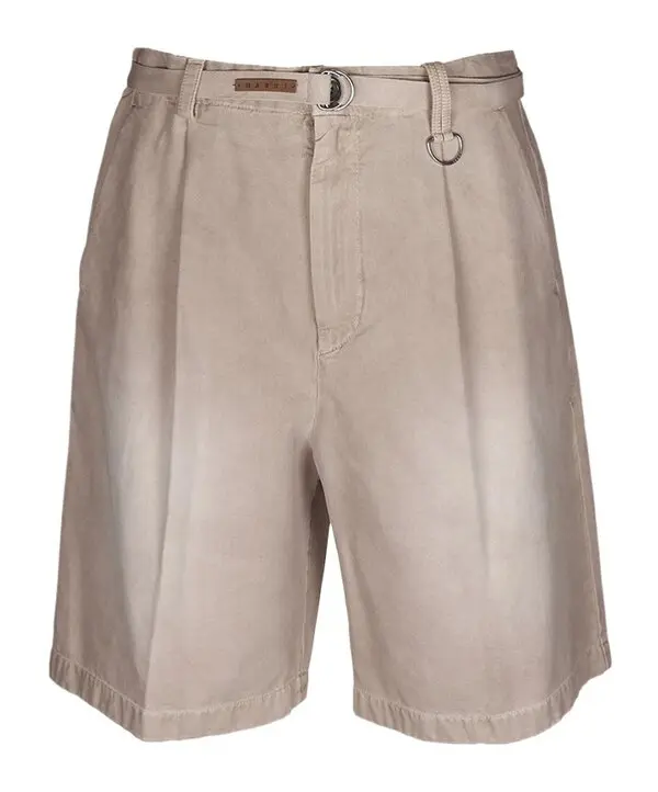 Marni Belted Pleated Shorts - Beigw