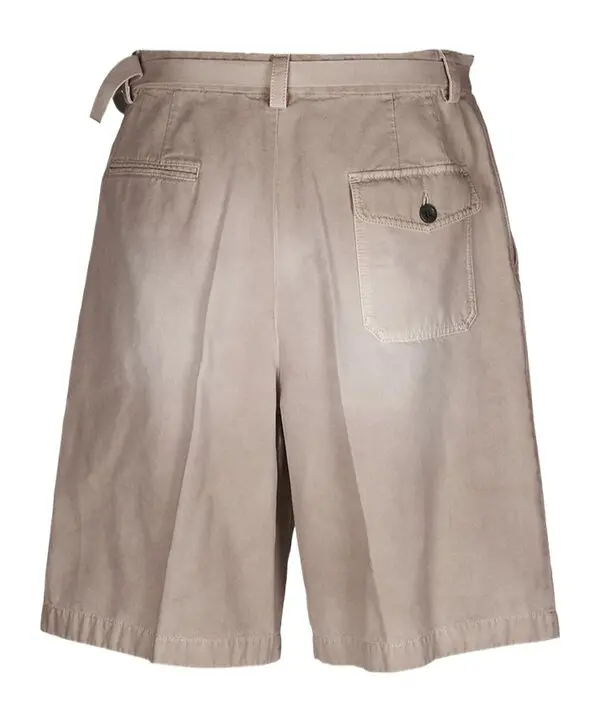 Marni Belted Pleated Shorts - Beigw