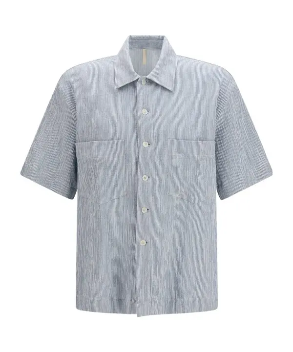 SUNFLOWER Adam Striped Short-sleeve Shirt - Gray
