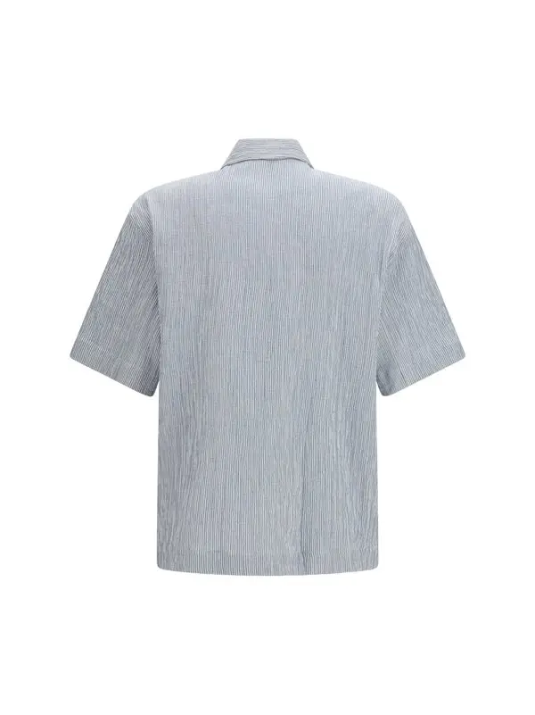 SUNFLOWER Adam Striped Short-sleeve Shirt - Gray