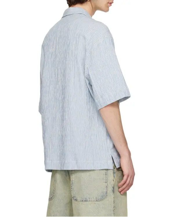 SUNFLOWER Adam Striped Short-sleeve Shirt - Gray