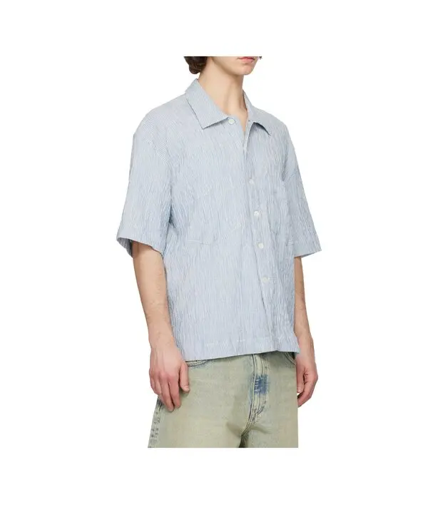 SUNFLOWER Adam Striped Short-sleeve Shirt - Gray