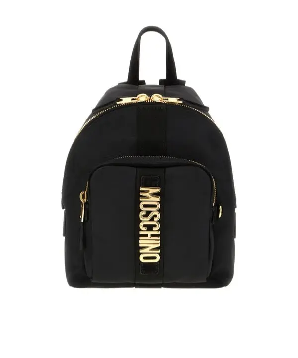 Moschino Small Logo Plaque Backpack