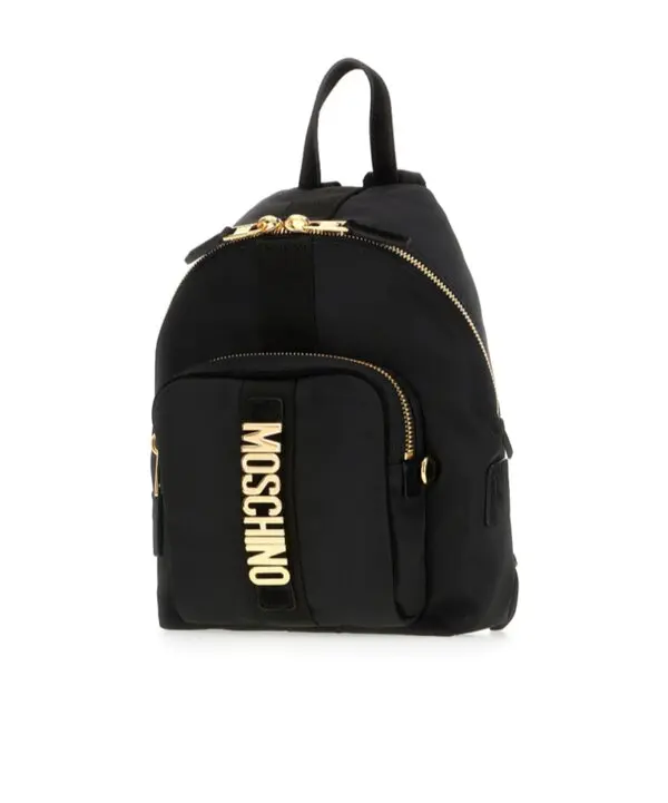 Moschino Small Logo Plaque Backpack