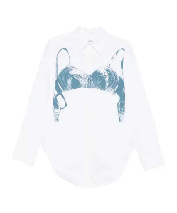 JEAN PAUL GAULTIER Long Sleeve Printed Shirt - White