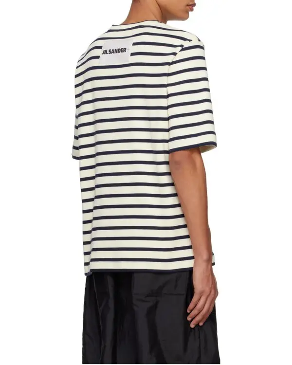 JIL SANDER Striped Crewneck T-shirt