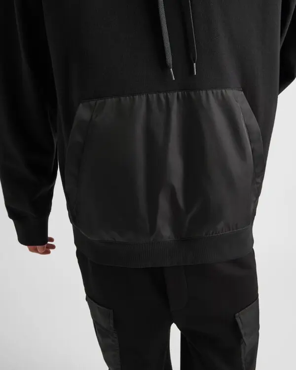 Prada Triangle-logo Drawstring Hoodie