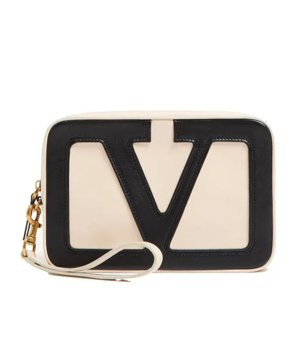Valentino Garavani Viva Superstar Vlogo Clutch Bag - Nude