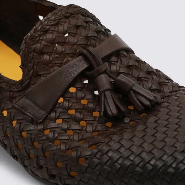 DOUCAL'S Woven Tassel Loafers - Black