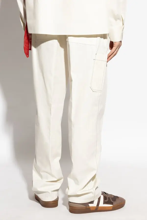 LANVIN Elasticated Drawstring Waistband Sweatpants - Cream