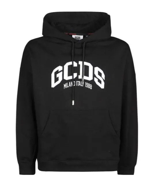 Gcds Logo-printed Hoodie - Black