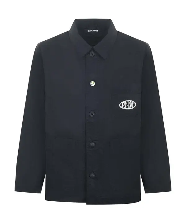 BARROW Logo Printed Button-up Shirt Jacket
