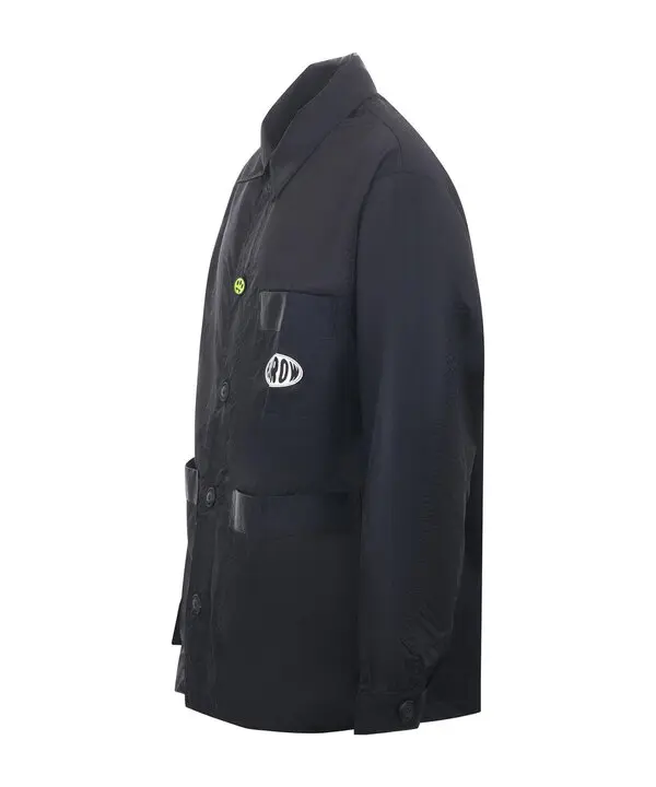 BARROW Logo Printed Button-up Shirt Jacket