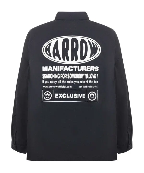 BARROW Logo Printed Button-up Shirt Jacket