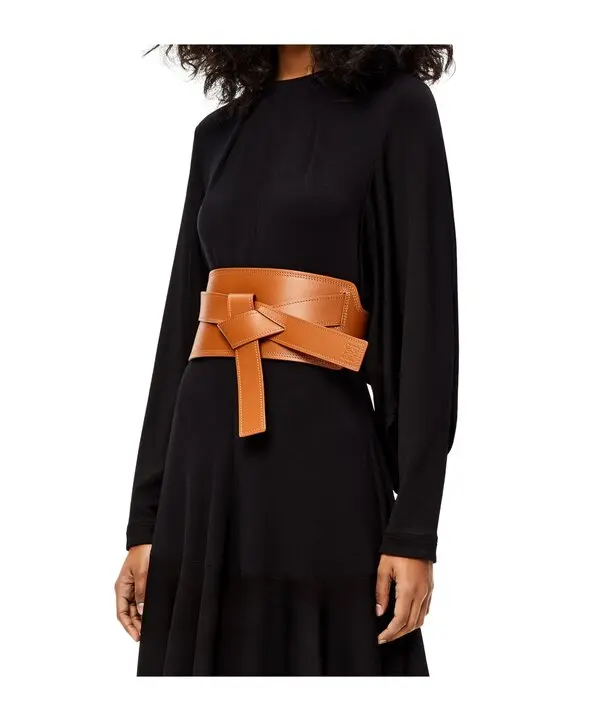 Loewe Gate Belt In Calfskin - Brown