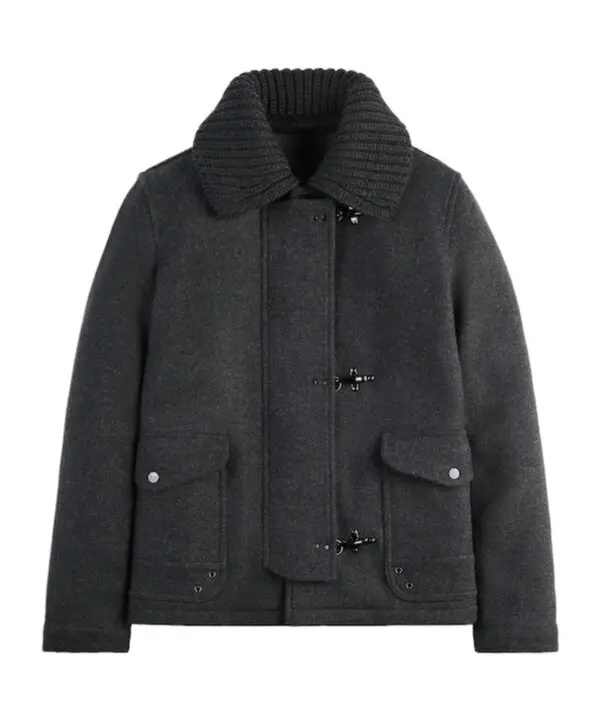 FAY Ribbed Collar Toggle Jacket