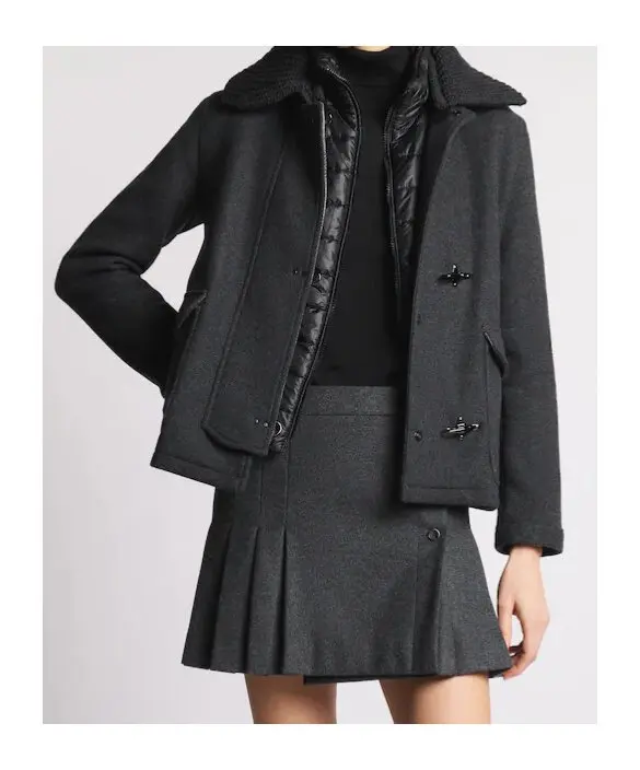 FAY Ribbed Collar Toggle Jacket