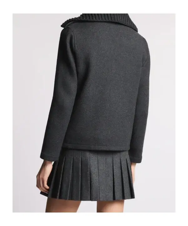 FAY Ribbed Collar Toggle Jacket