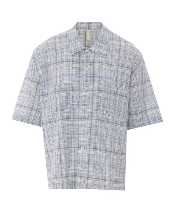 SUNFLOWER Adam Checked Short-sleeve Shirt - Gray