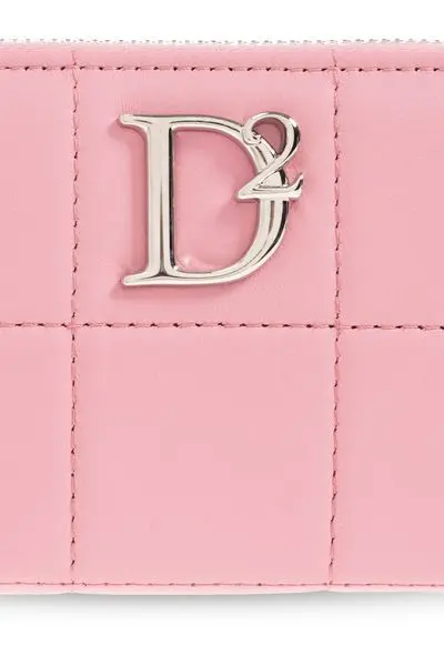 Dsquared2 Logo Plaque Zip-around Quilted Wallet - Pink