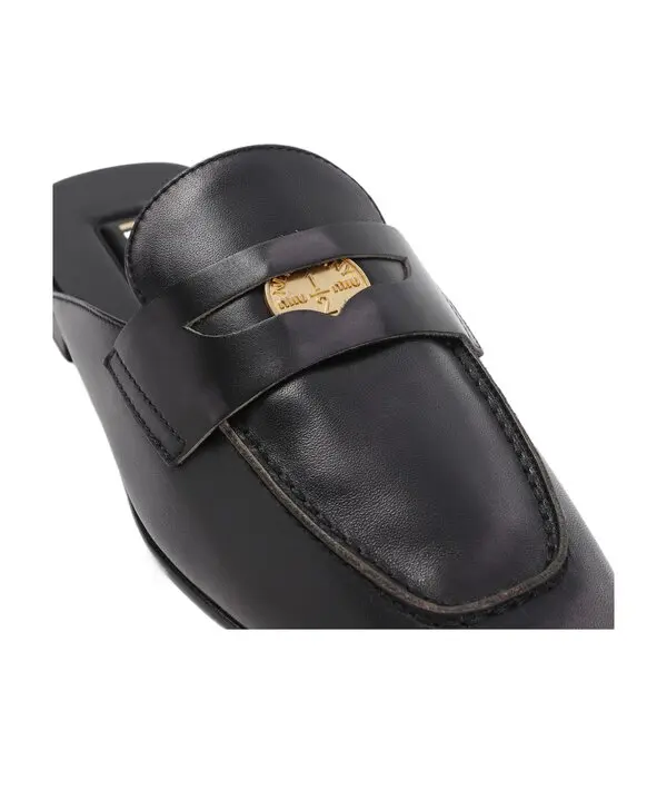 Miu Miu Bleached Leather Loafers