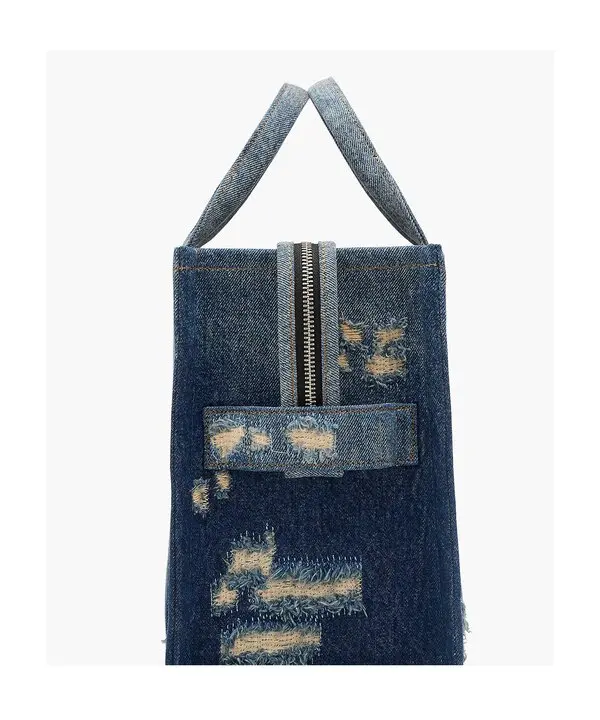 Marc Jacobs The Rip And Repair Denim Medium Tote Bag - Black
