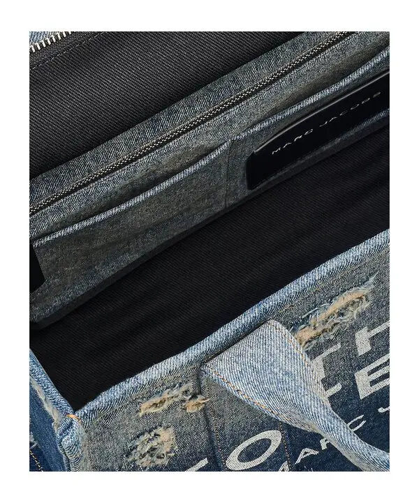Marc Jacobs The Rip And Repair Denim Medium Tote Bag - Black