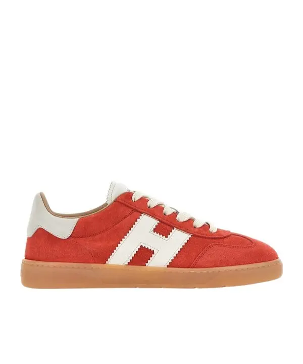 Hogan Paneled Lace-up Low-top Sneakers - Red